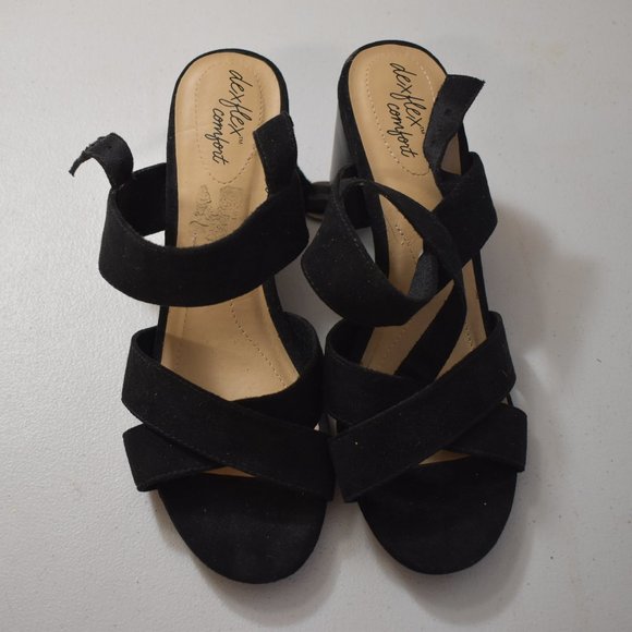 dexflex comfort | Shoes | Dexflex Comfort Sz 95 Womens Black Strappy ...